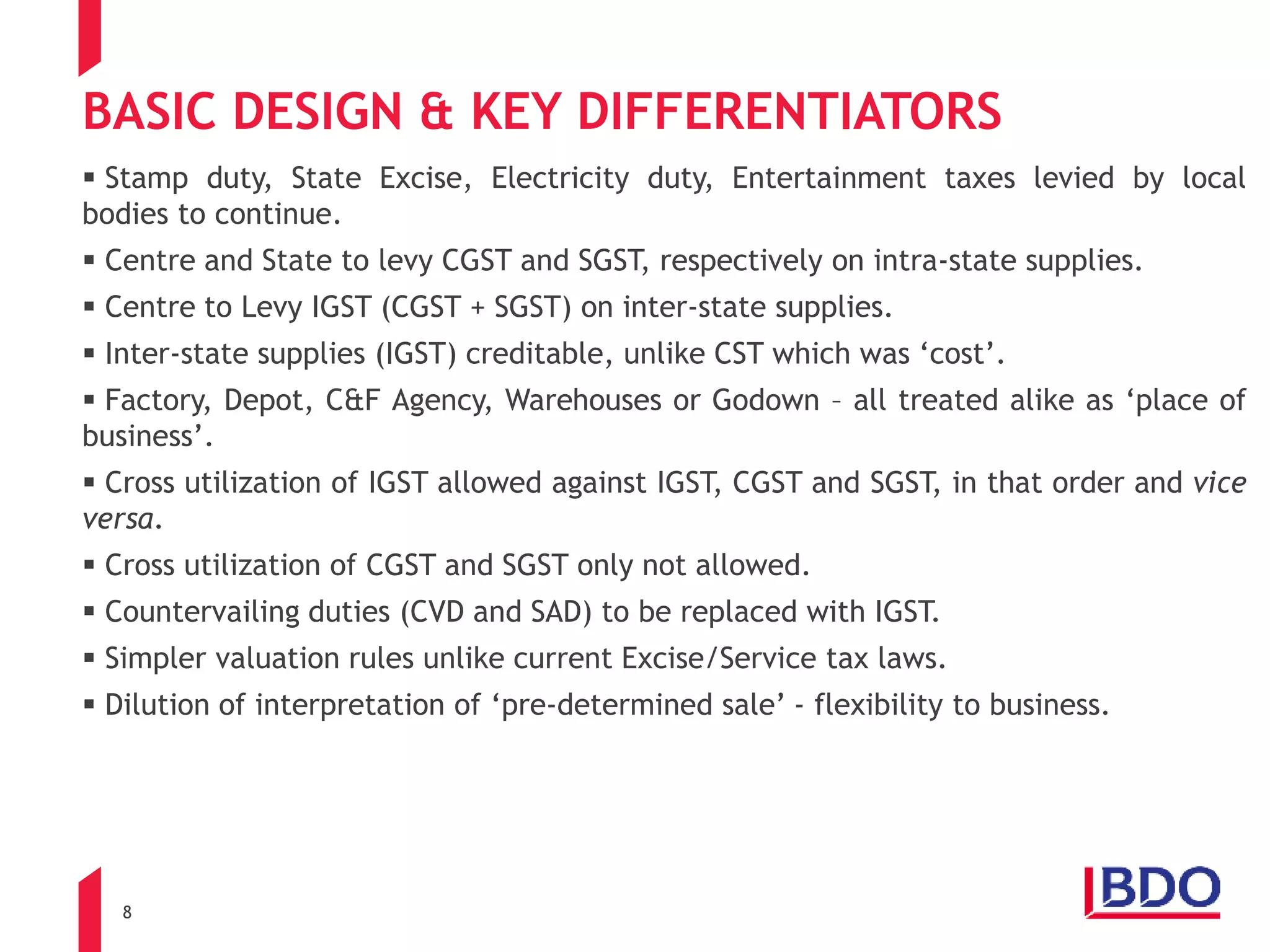 Gst basic design and key differentiators | PPT