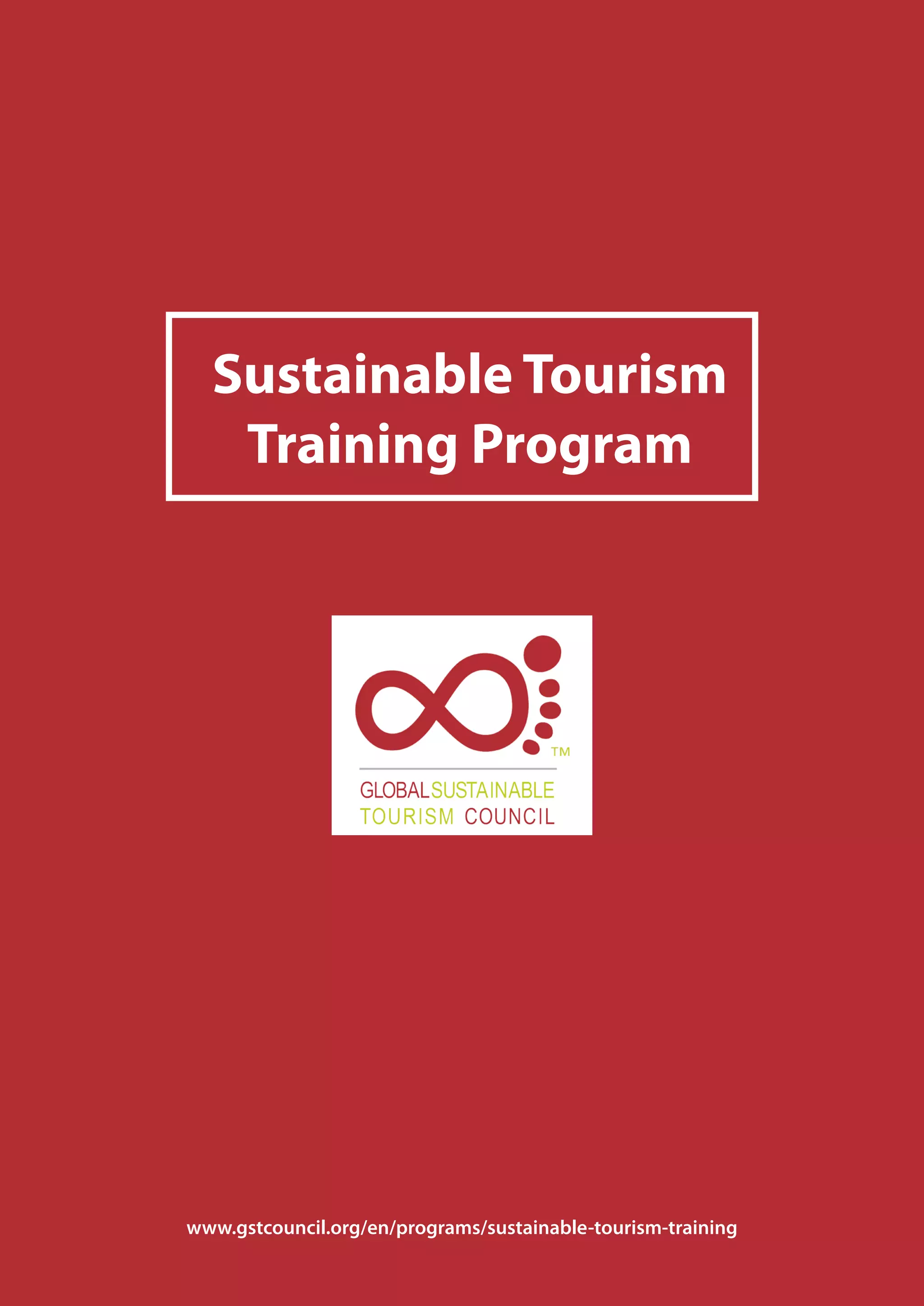 GSTC Sustainable Tourism Training Program Overview for Tourism ...