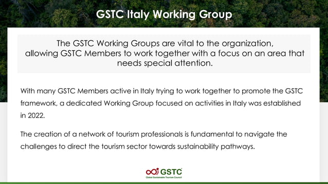 GSTC Mission, Activities, Updates - Sustainable Tourism Forum | PPT