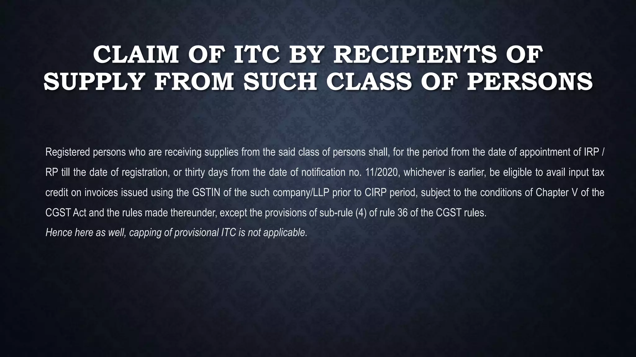 GST Compliance for Companies undergoing CIRP.pptx