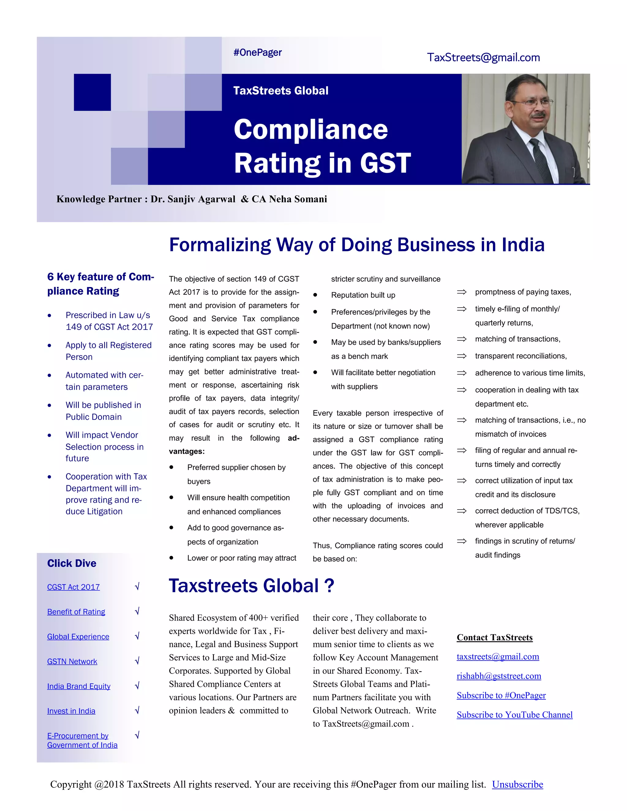 GST Compliance Rating - Game Changer ? | PDF
