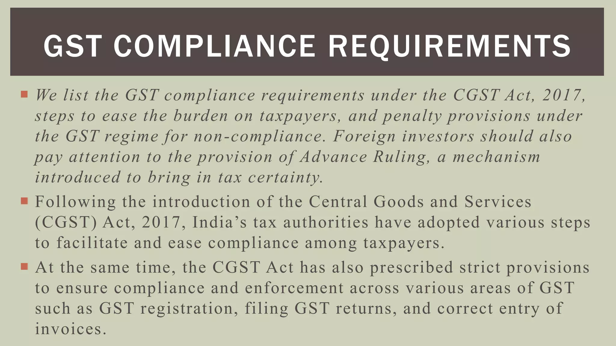 GST Compliance Requirements | PPTX