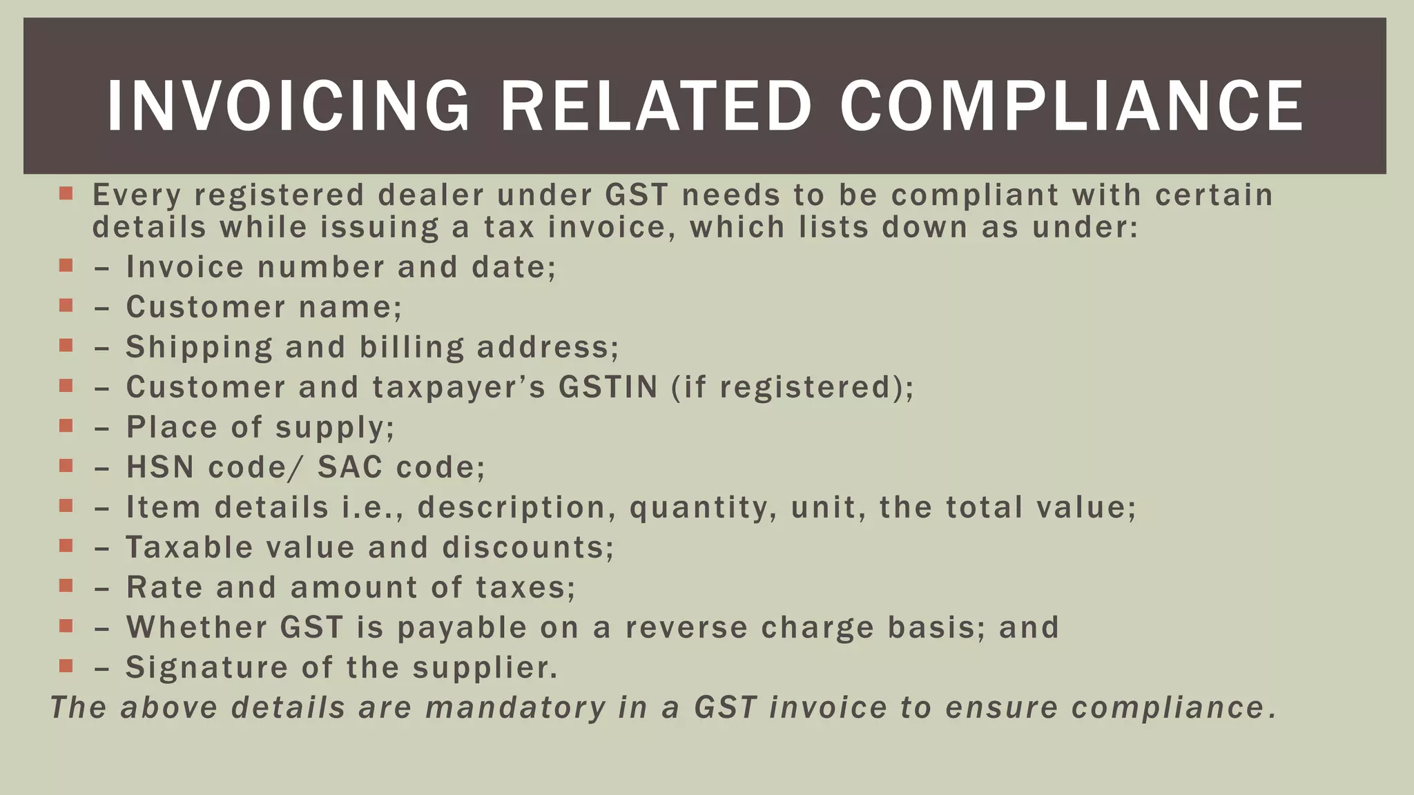GST Compliance Requirements | PPTX