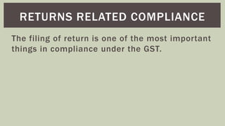 GST Compliance Requirements | PPTX