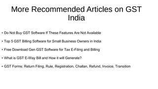 GST Composition Scheme Key Features | PPT