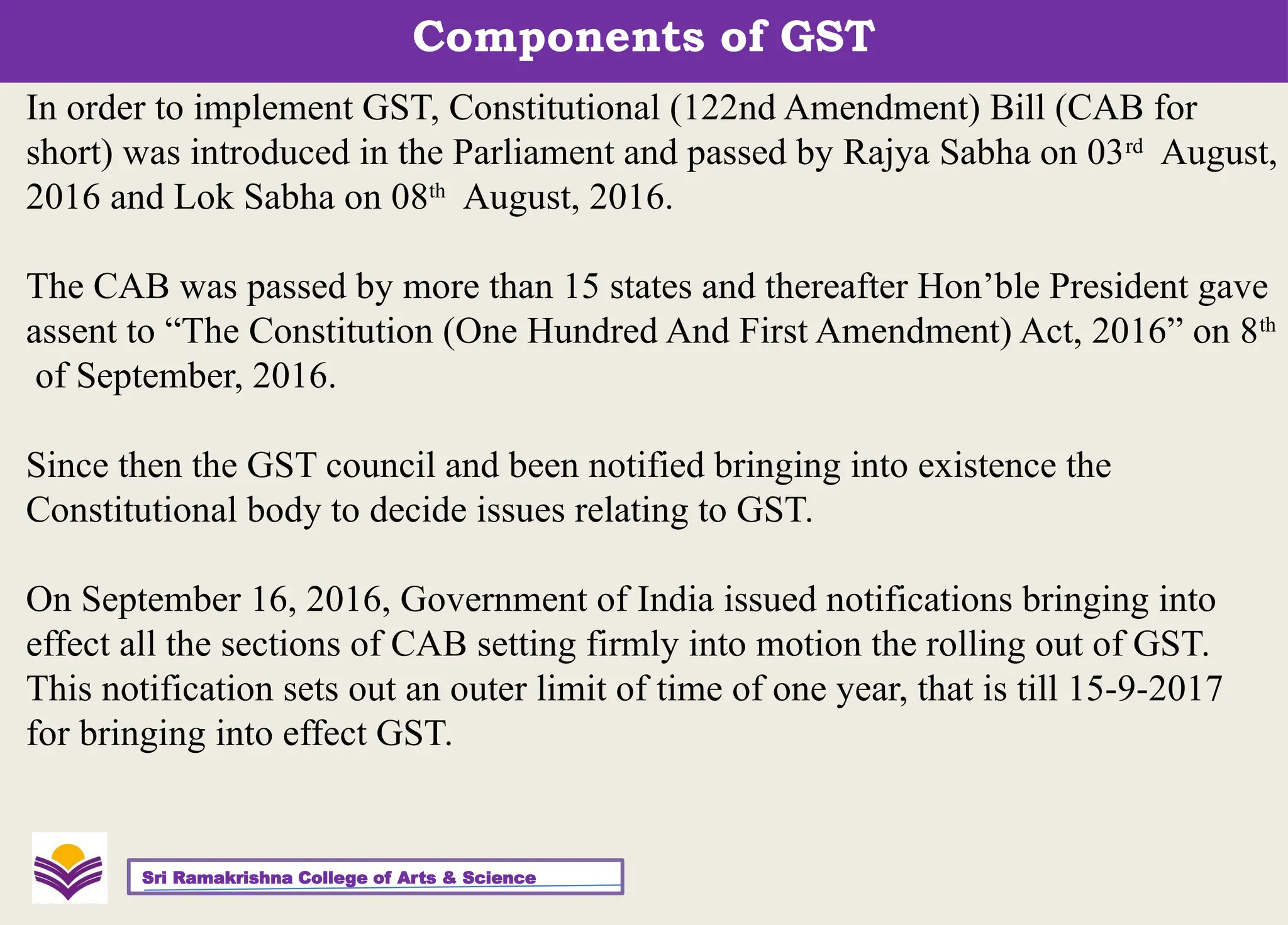 GST Council - Vision, Mission and Functions.pptx