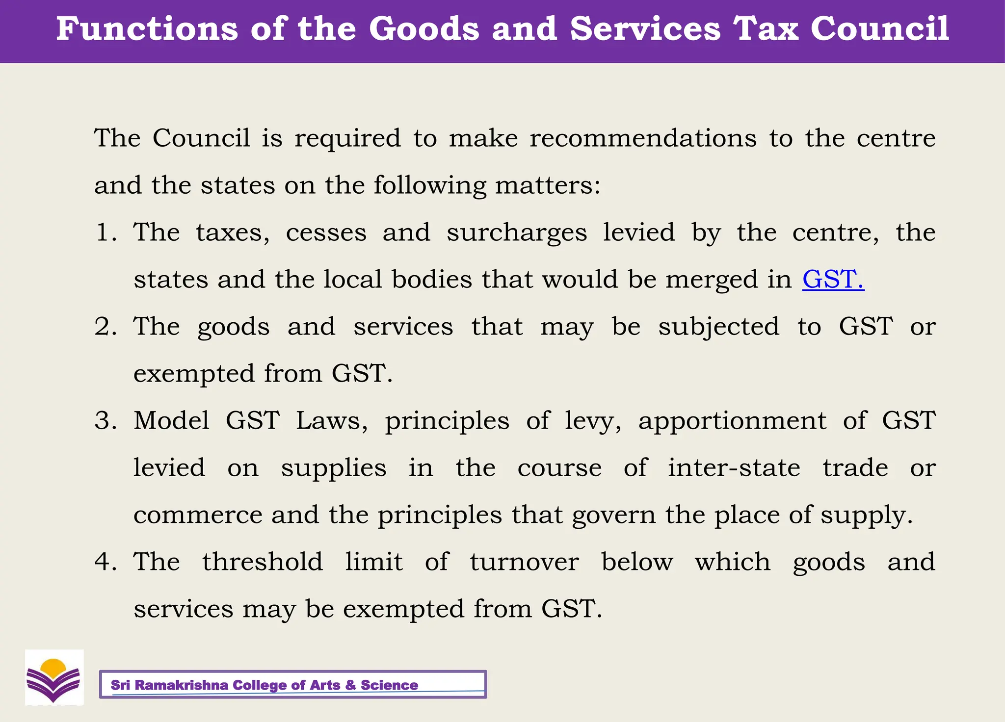 GST Council - Vision, Mission and Functions.pptx