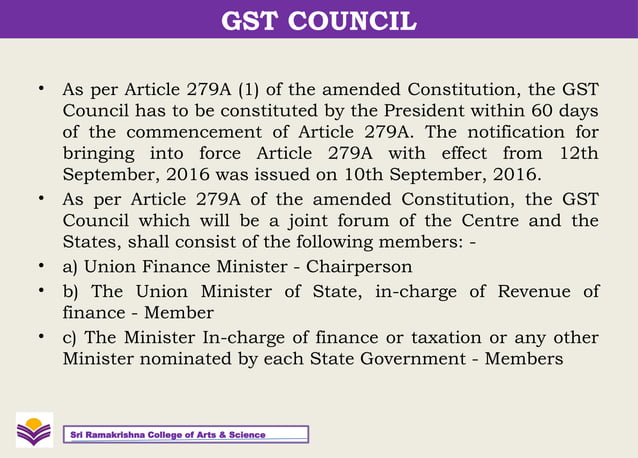 GST Council - Vision, Mission and Functions.pptx