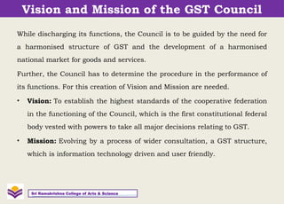 GST Council - Vision, Mission and Functions.pptx