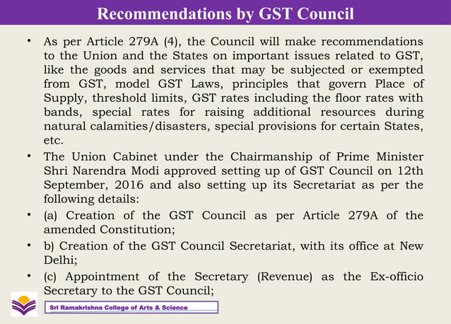 GST Council - Vision, Mission and Functions.pptx
