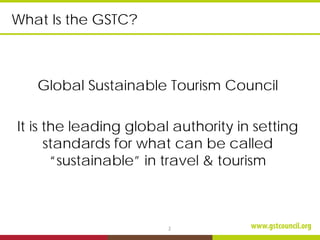 GSTC Sustainable Presentation at CruiseShippingMiami | PDF