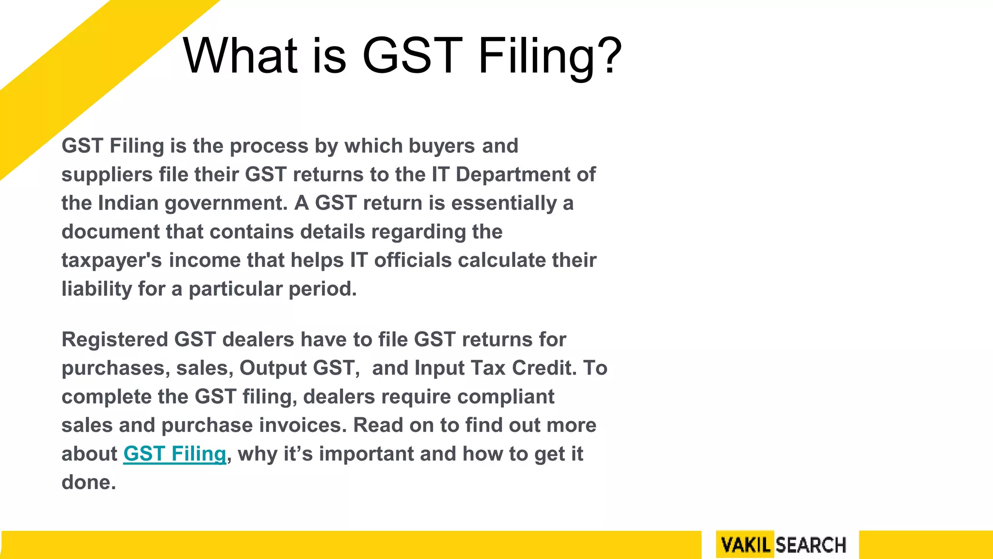 Gst Filing Online India | PPT
