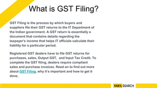 Gst Filing Online India | PPTX