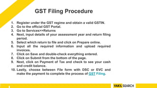 Gst Filing Online India | PPTX