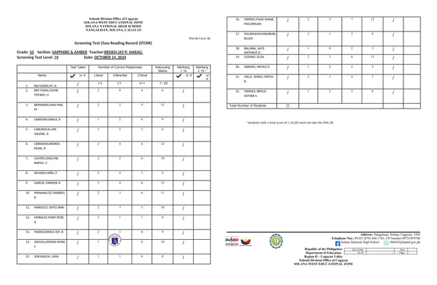 group screening test form jhs and shs.docx
