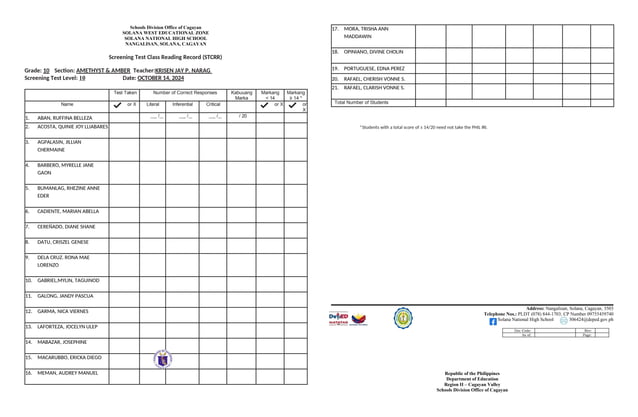 group screening test form jhs and shs.docx