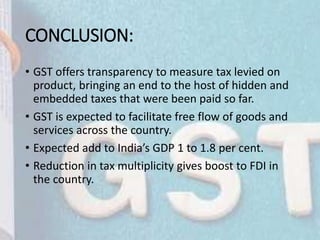 GST : Benefits and challanges in indian context ( By Prachi and Group ...