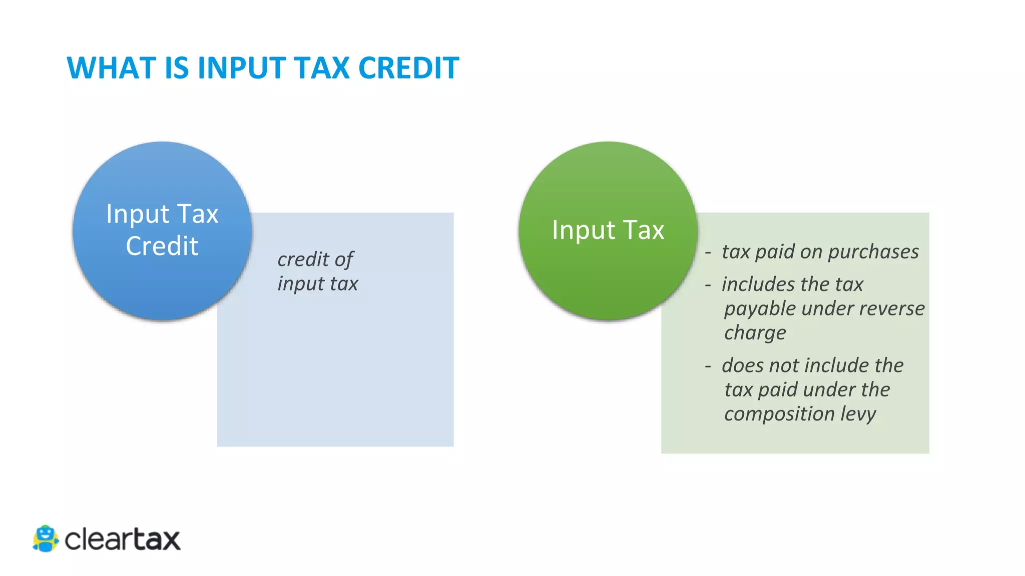GST Input Tax Credit | PDF