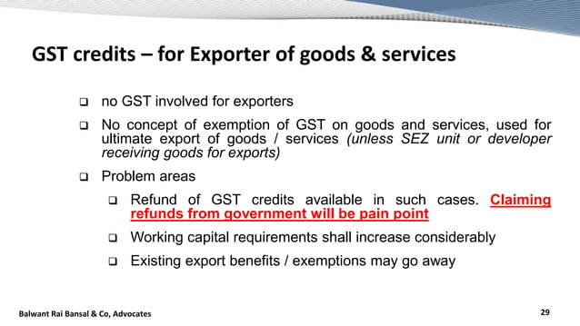GST India - Key issues & Concerns (July 2017) | PPT