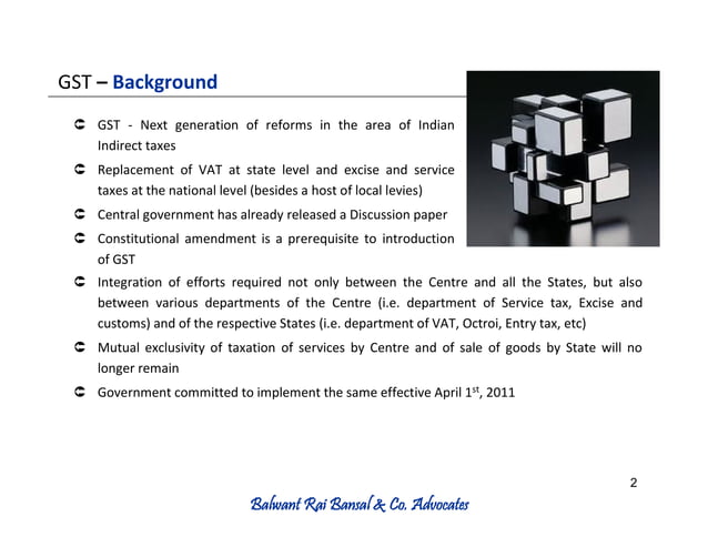 GST in India - Objectives, concerns and challenges | PDF