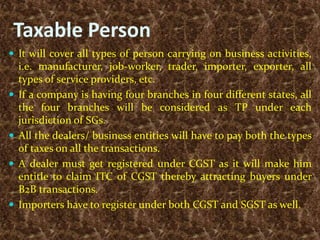 Goods and service tax in india | PPTX