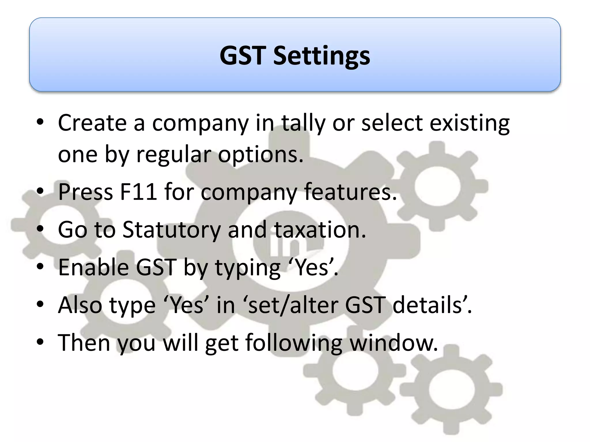 Gst in tally | PPTX
