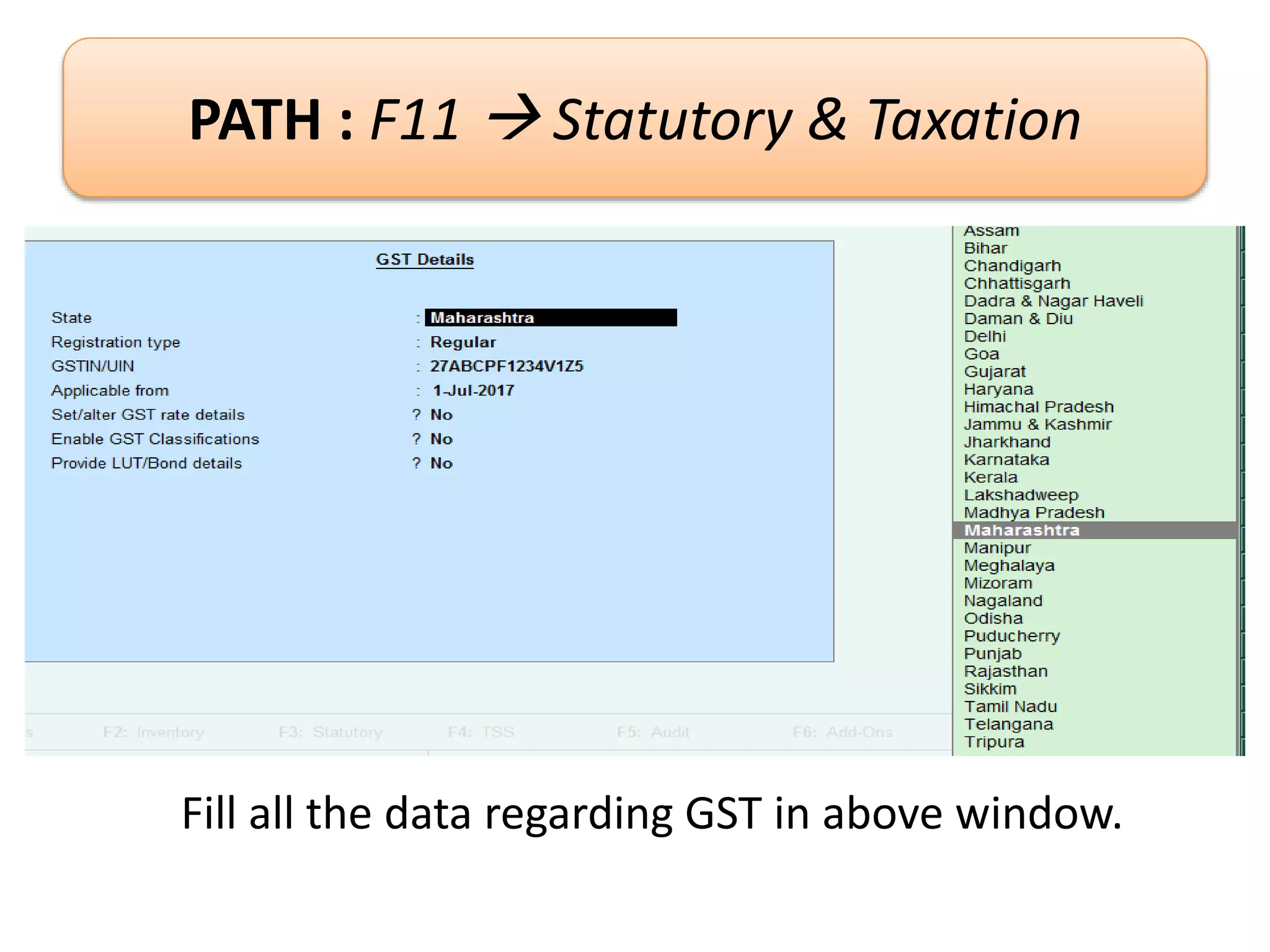Gst in tally | PPTX
