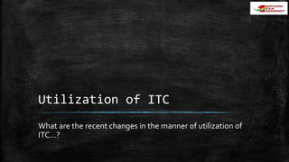 ITC under GST | PPTX