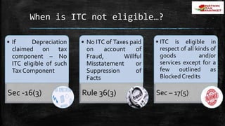 ITC under GST | PPTX
