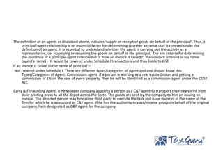 GST liability on Commission Agents-brokers.pptx | Business Accounting ...