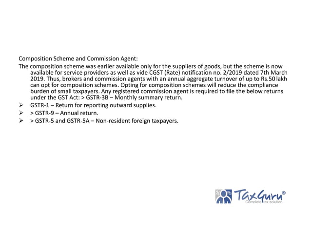 GST liability on Commission Agents-brokers.pptx | Business Accounting ...