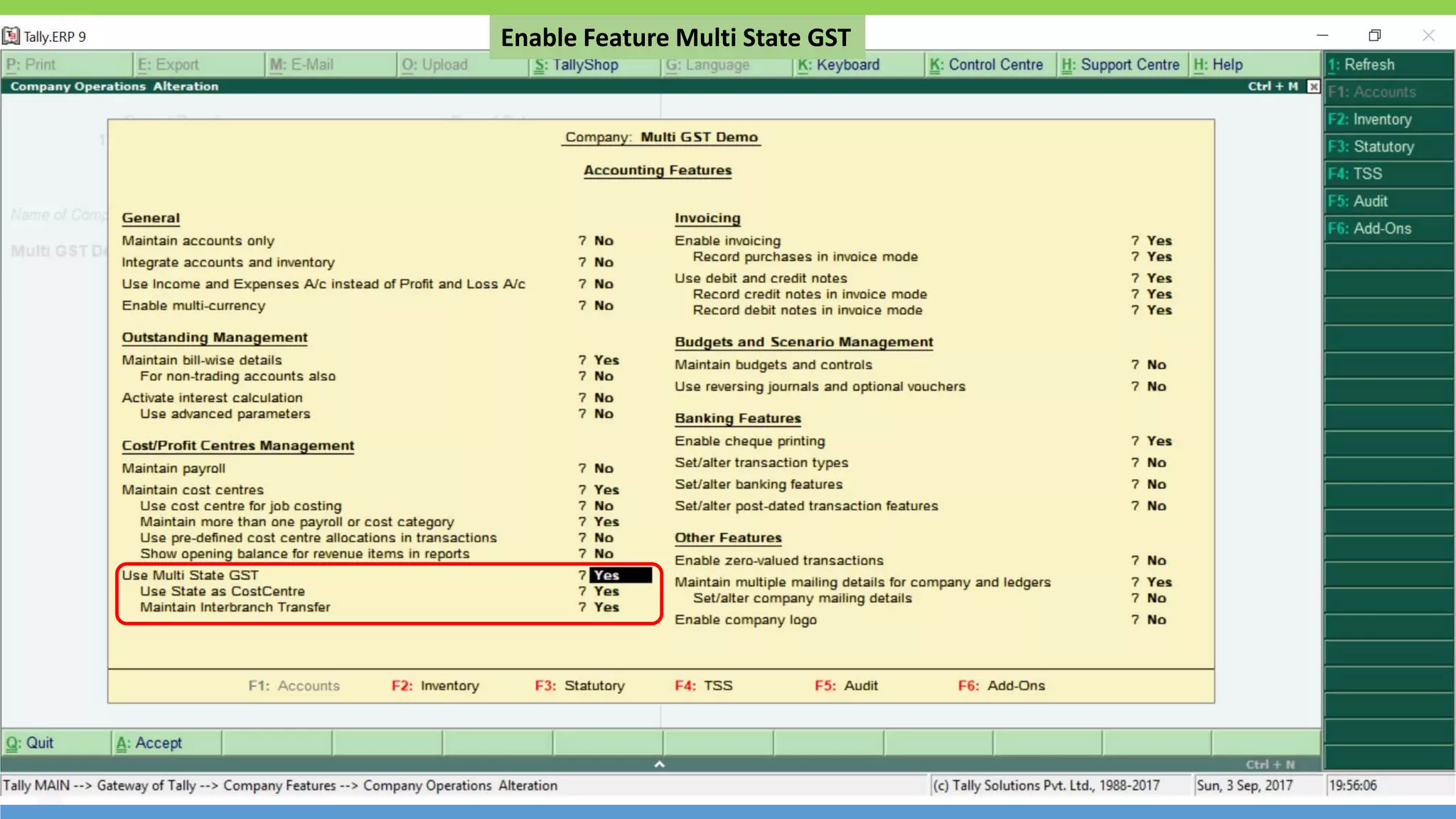 Single Company Multi State GST Module | PPTX