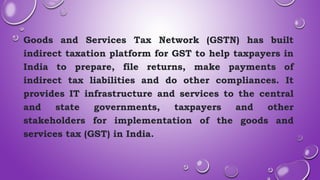 GST NETWORK IN Goods and Services Taxptx | PPTX