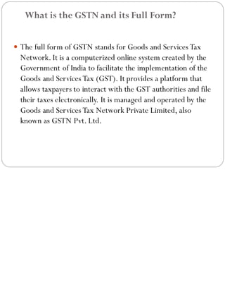 GSTN. PVT. LTD | PDF | Business Accounting & Finance | Business