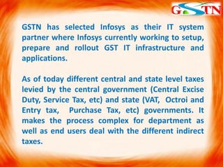GST and GSTN Goods and Service Tax Network | PDF