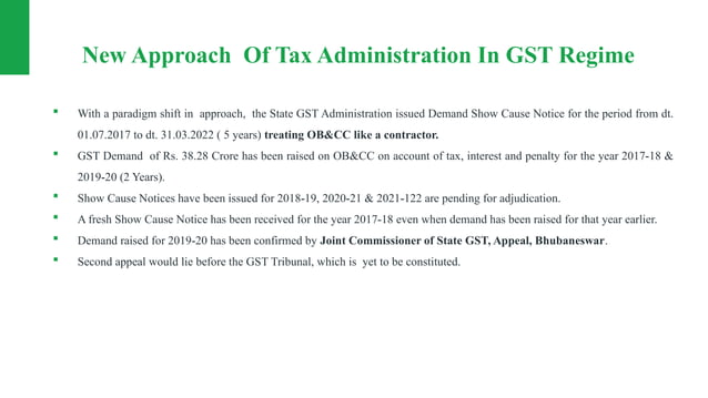 GST presentation for corporation gst demand | PPT