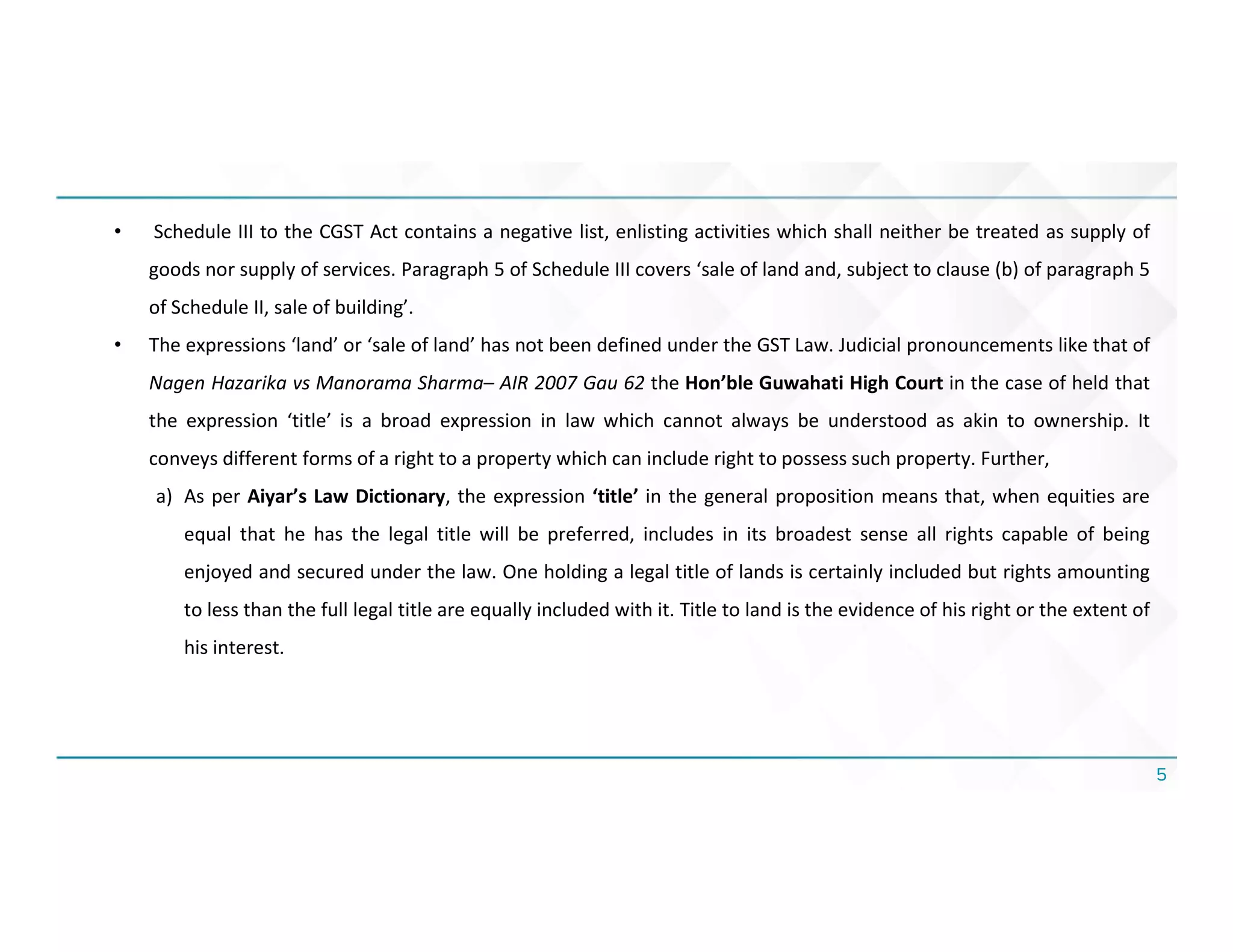 GST Paper - GST on TDR | PDF