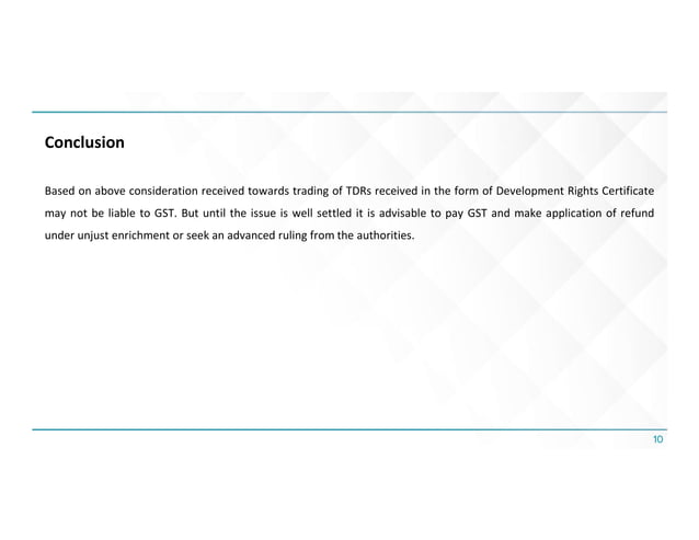 GST Paper - GST on TDR | PPT