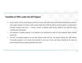 GST Paper - GST on TDR | PDF