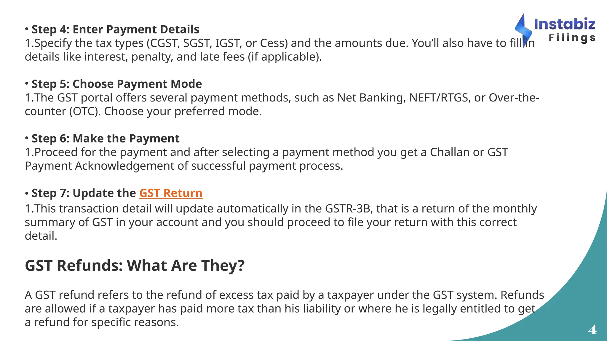 A Guide to GST Refunds: Process and Management | PPTX