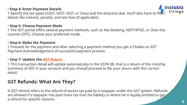 A Guide to GST Refunds: Process and Management | PPTX