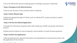 A Guide to GST Refunds: Process and Management | PPTX