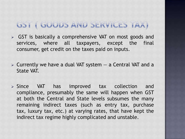 GST: Issues between Centre and states | PPT