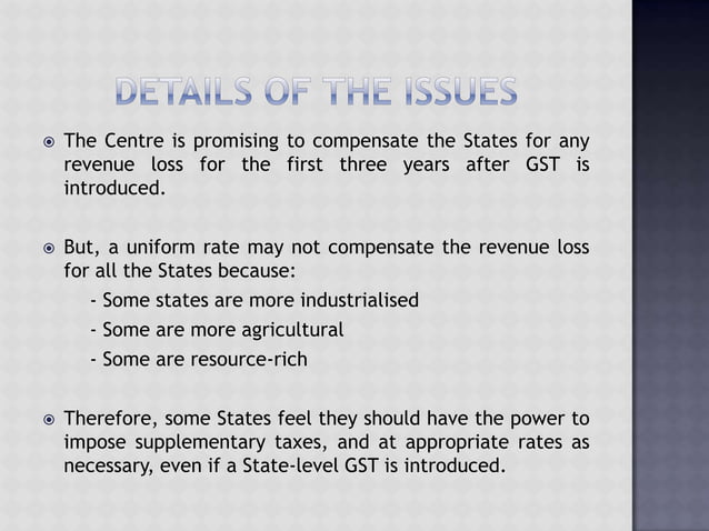 GST: Issues between Centre and states | PPTX | Personal Taxes ...