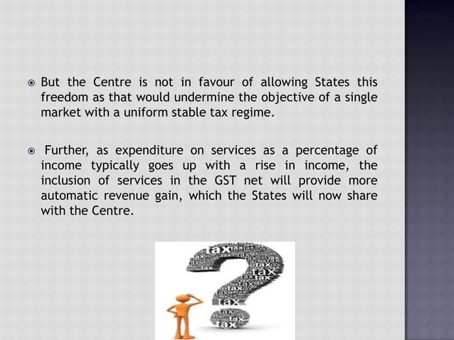 GST: Issues between Centre and states | PPT