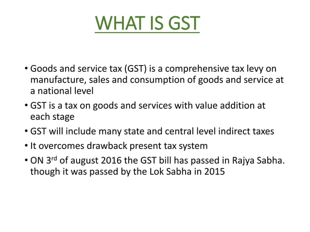 Gst ppt | PPT
