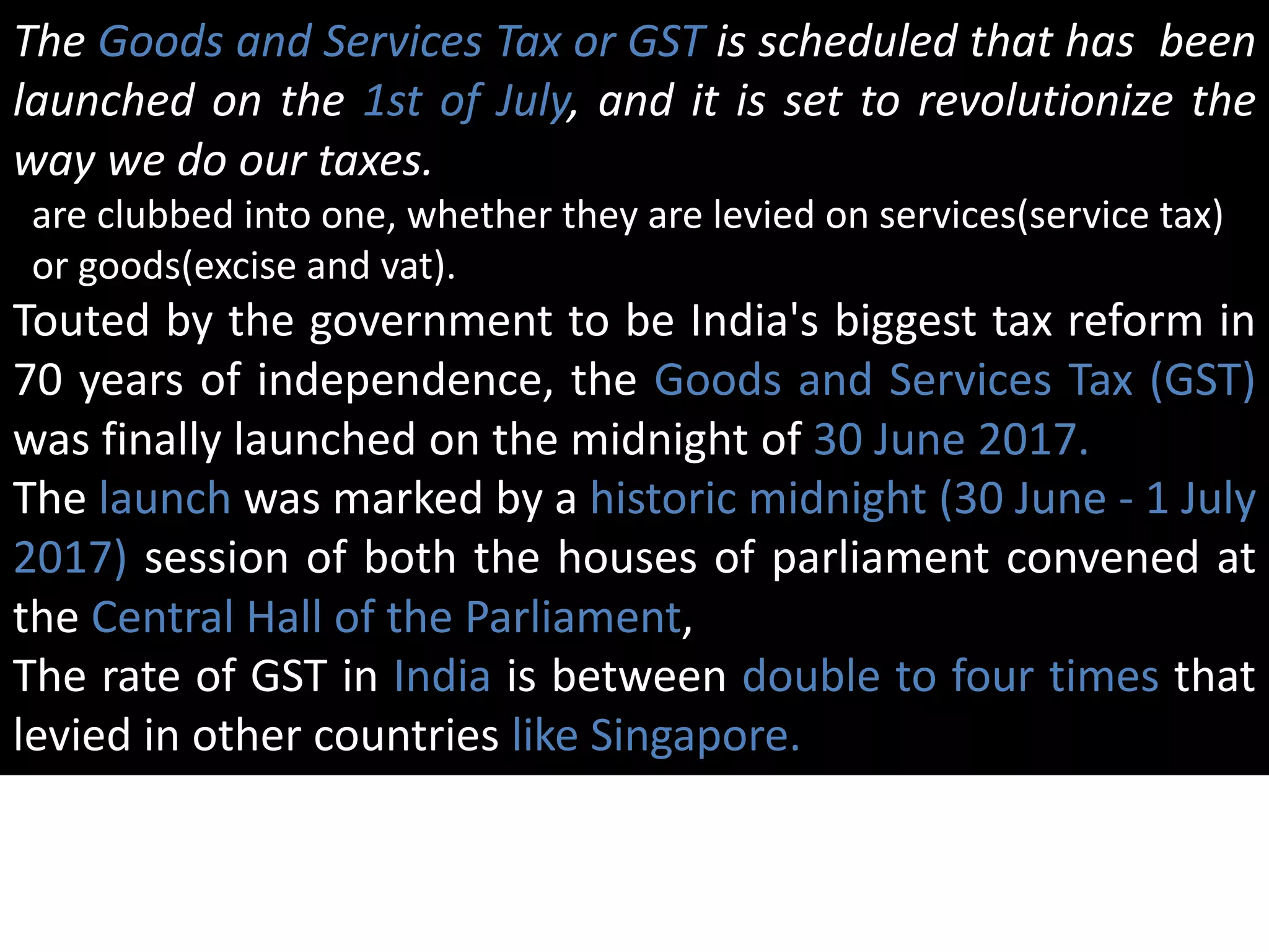 Gst Some Important Topic. | PPT