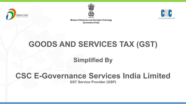 GST Overview | PPT | Commodities | Economy