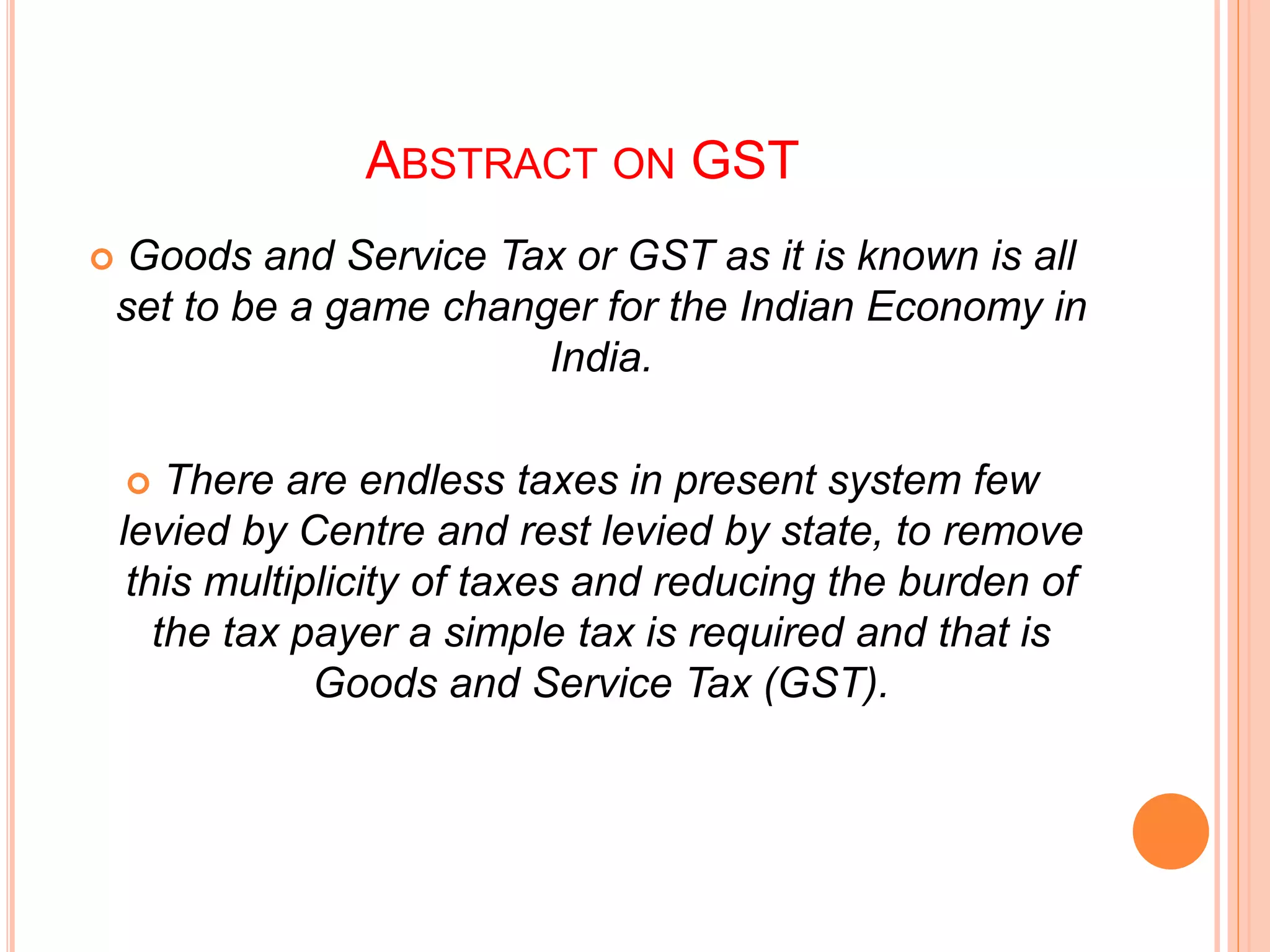GST presentation | PPT
