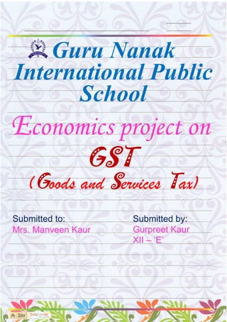project on gst | PDF